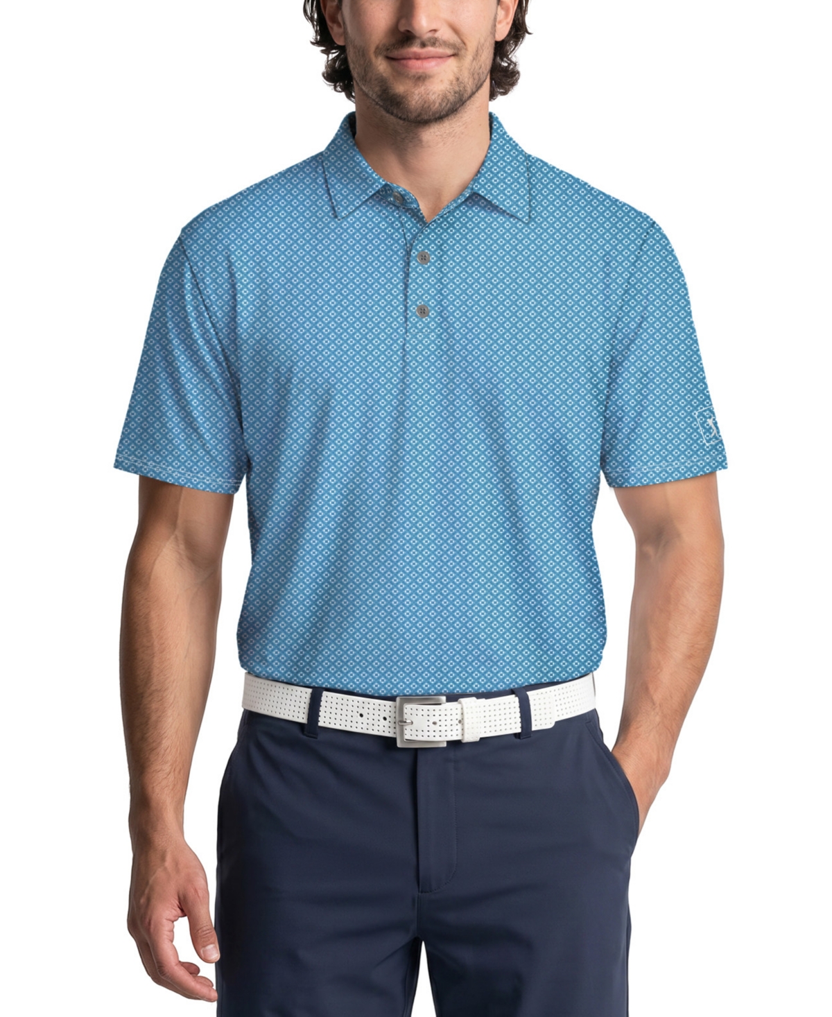 Click here for Pga Tour Mens Essential Geo Printed Regular-Fit Po... prices