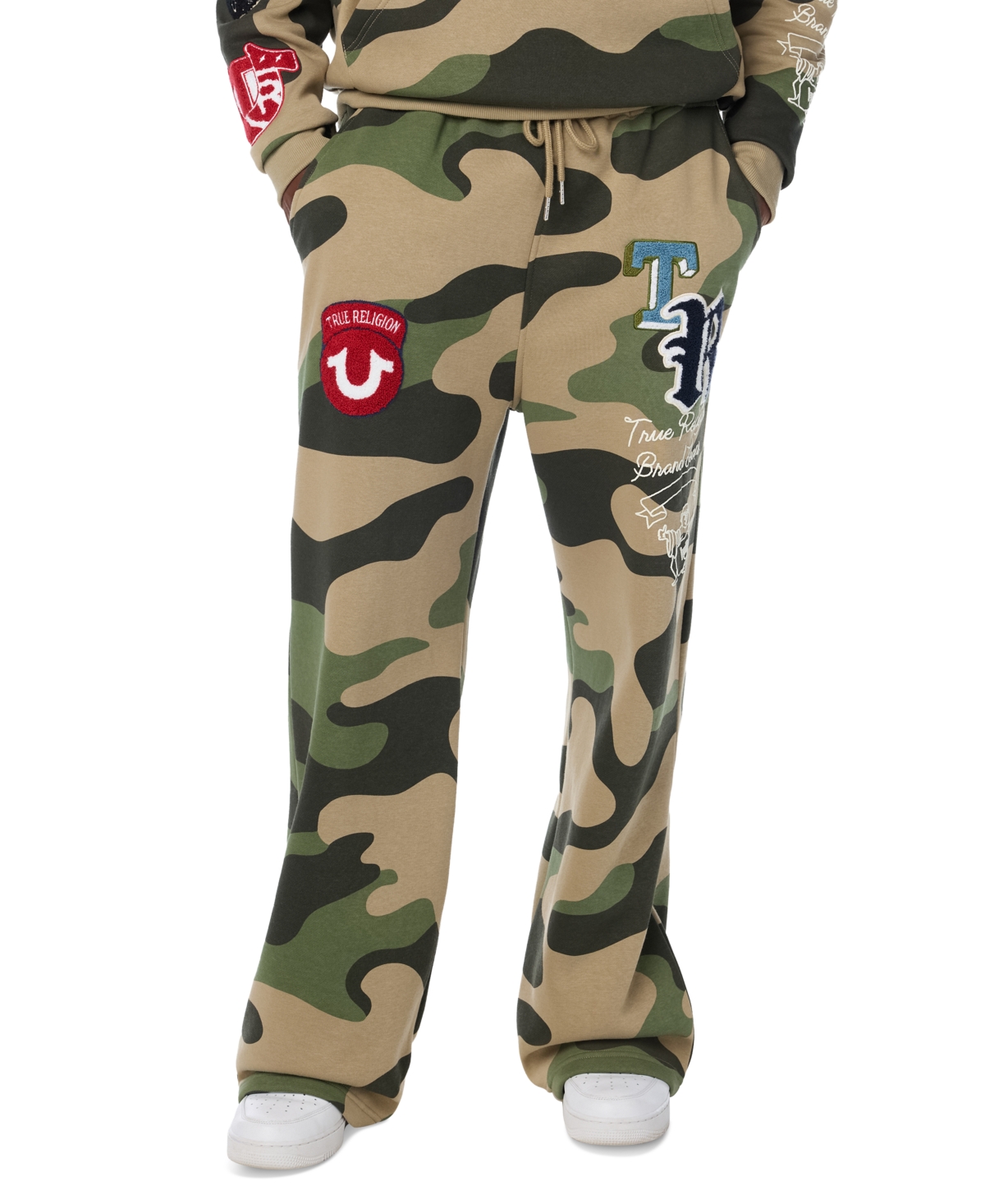 Click here for True Religion Mens Logo Patch Baggy Sweatpants - M... prices