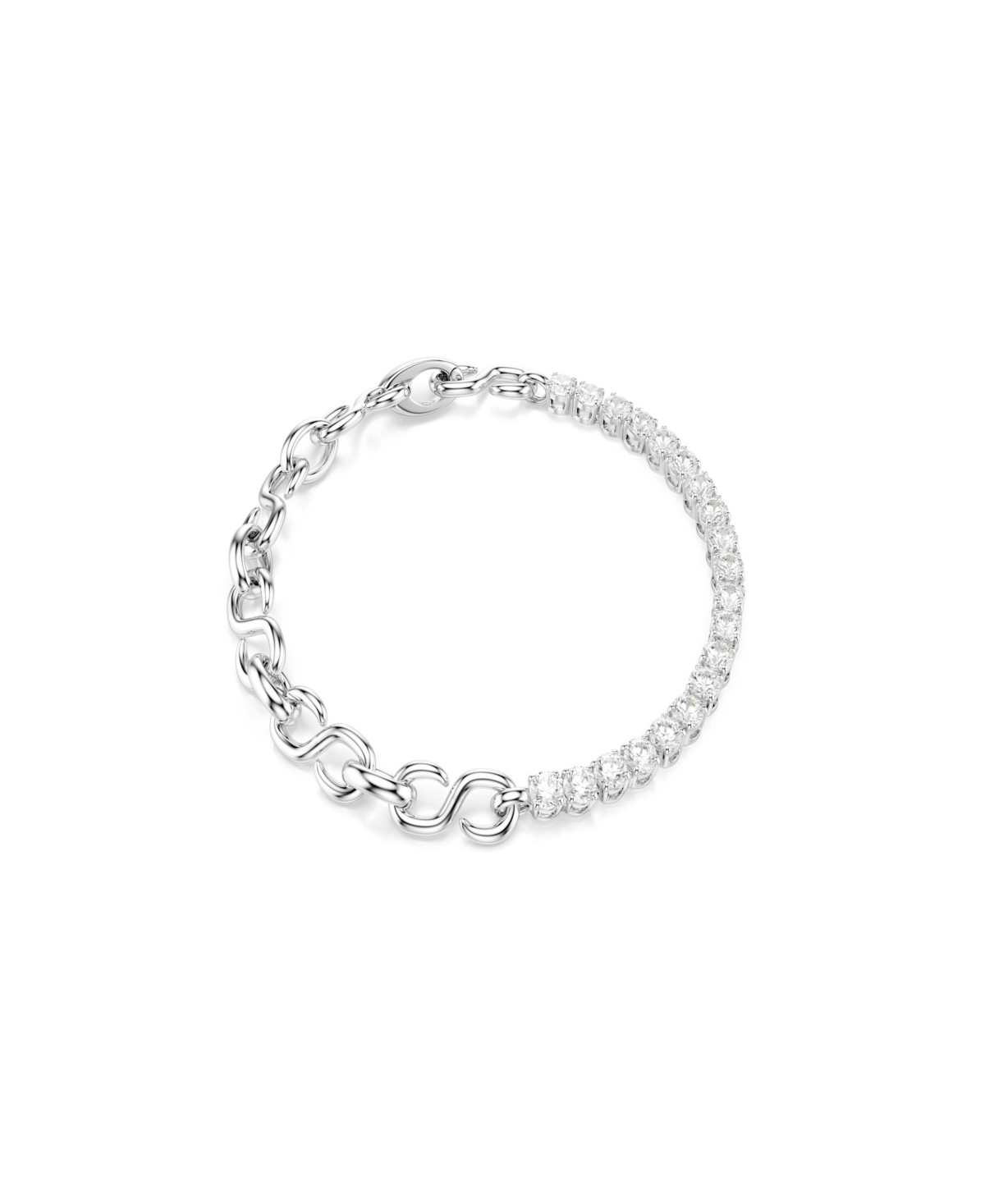 Click here for Swarovski Sterling Silver-Plated White Crystals Br... prices