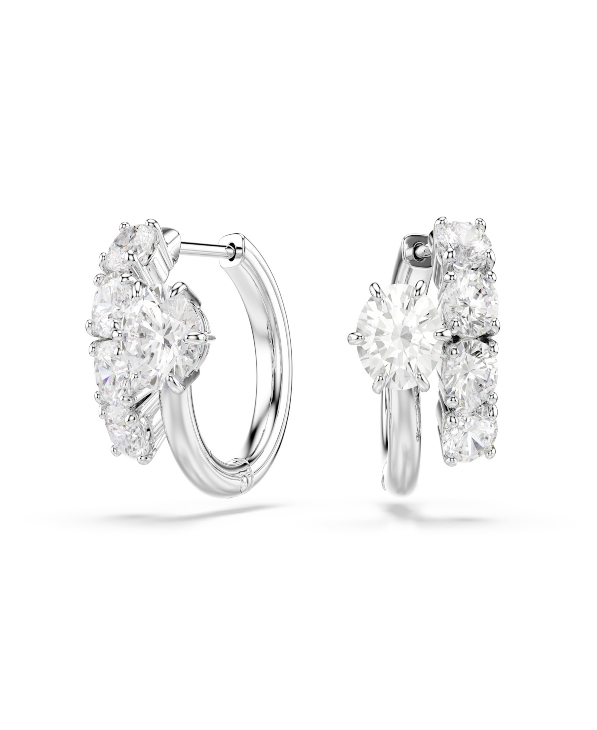 Click here for Swarovski Sterling Silver-Plated White Crystals Ea... prices