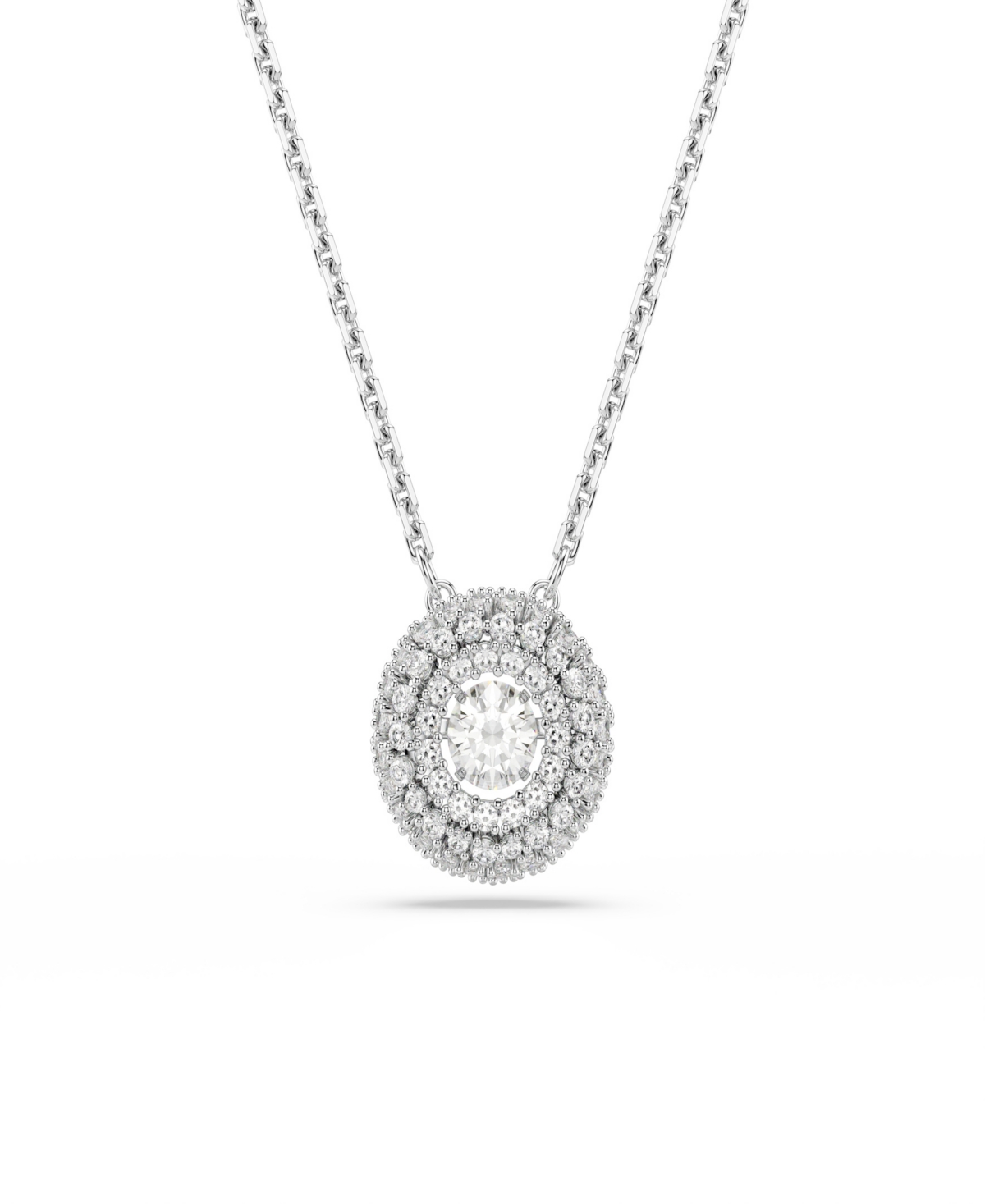 Click here for Swarovski Sterling Silver-Plated White Crystals Ne... prices