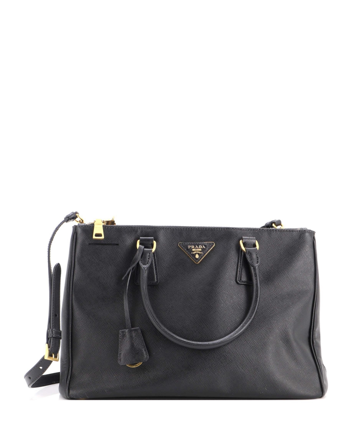 Click here for Pre-Owned Prada Medium Double Zip Lux Tote Saffian... prices