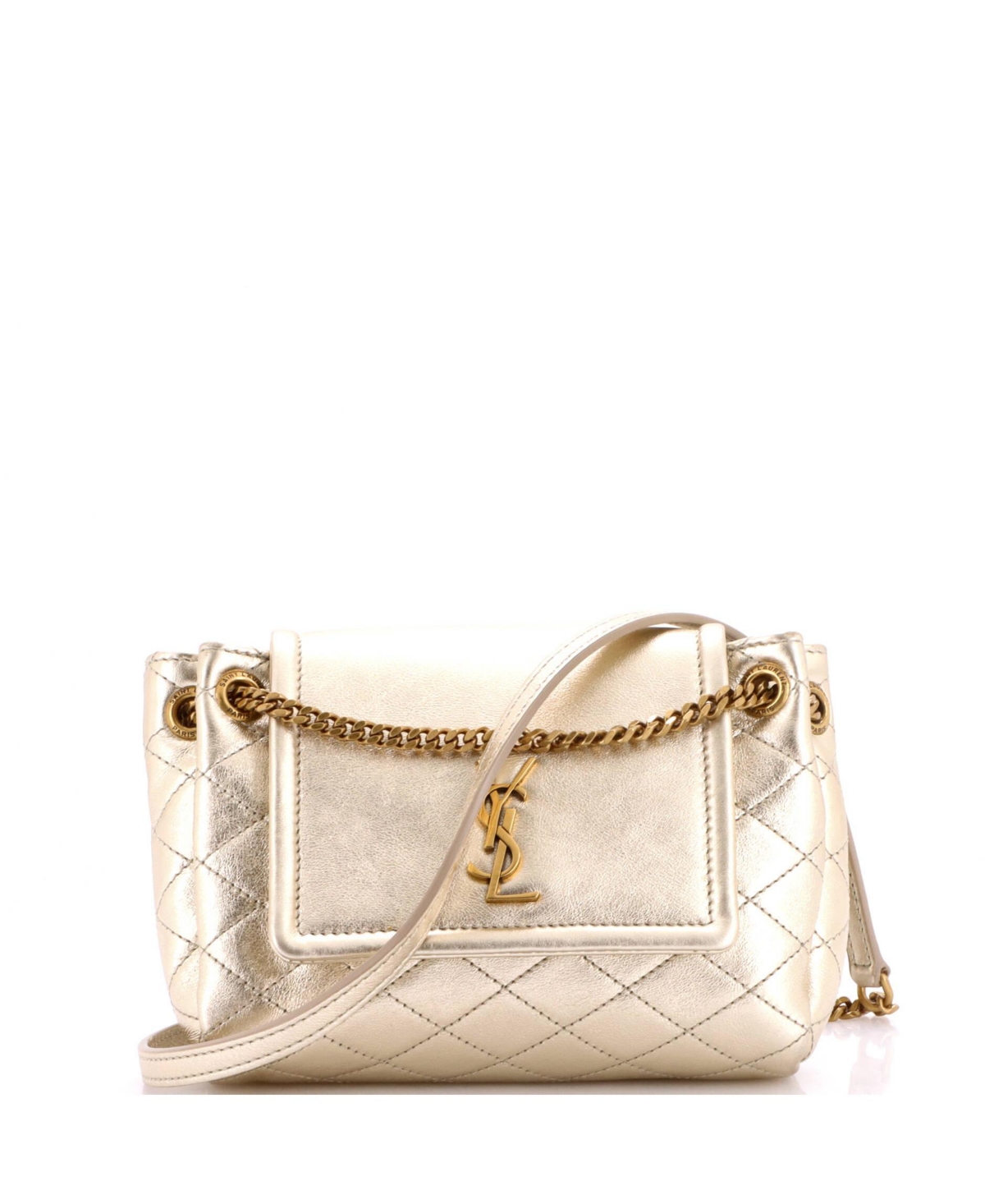 Click here for Pre-Owned Saint Laurent Mini Nolita Satchel Quilte... prices