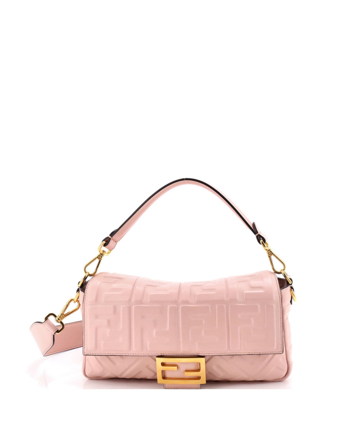 Click here for Pre-Owned Fendi Medium Baguette Nm Bag Zucca Embos... prices
