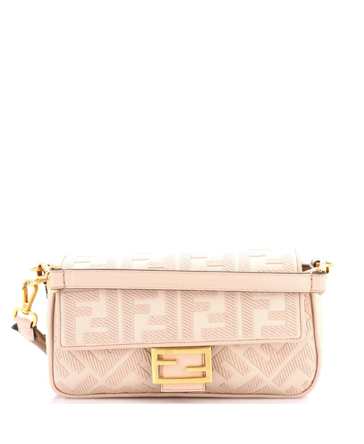 Click here for Pre-Owned Fendi Medium Baguette Nm Bag Zucca Embro... prices