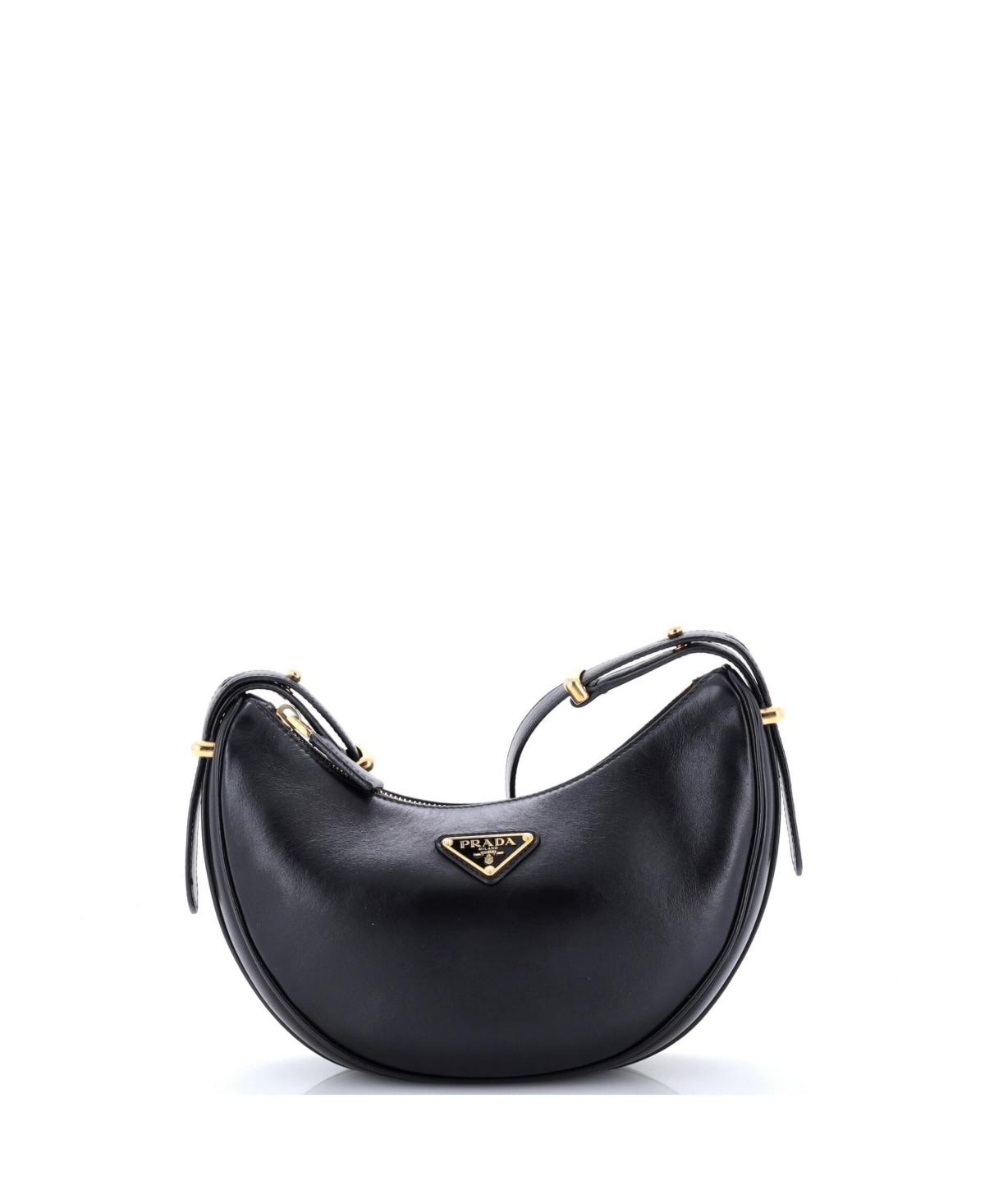 Click here for Pre-Owned Prada Small Arque Half Moon Hobo Leather... prices