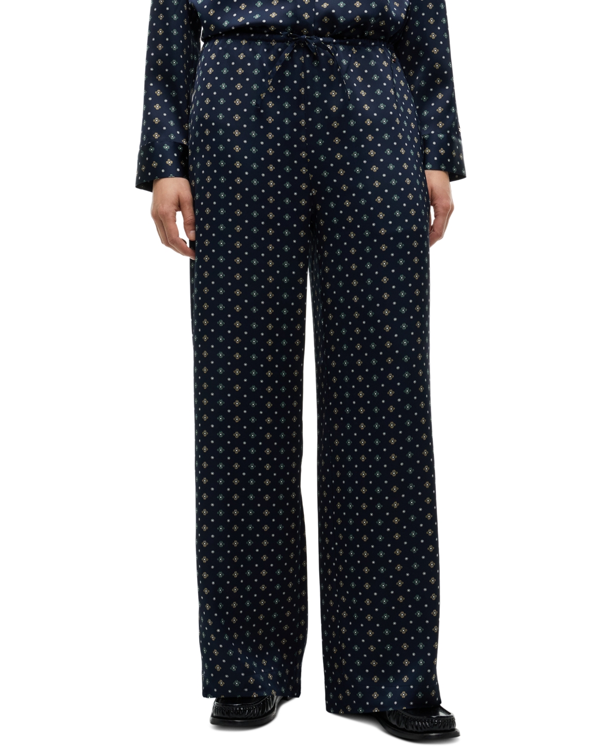 Click here for Tommy Hilfiger Womens Fluid Pull On Wide-Leg Satin... prices