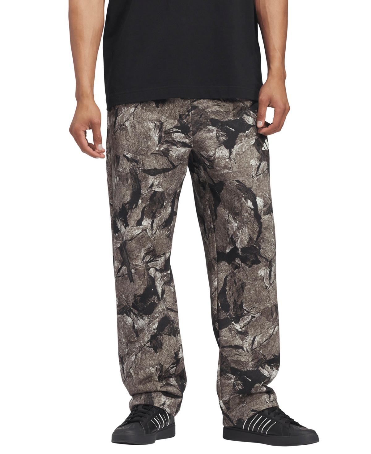 Click here for adidas Mens Rock Camo Fleece Open Hem Pants - Silv... prices