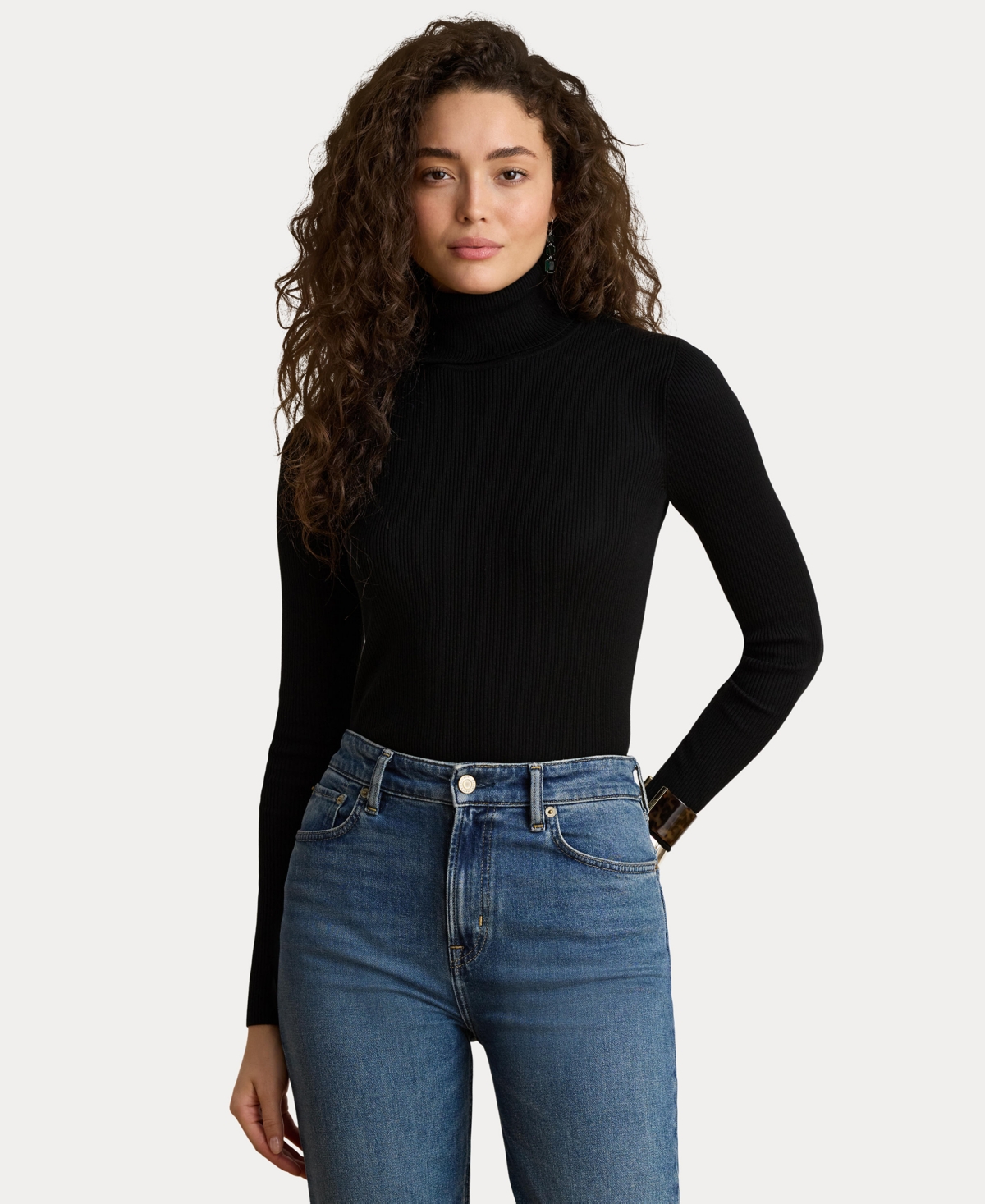 Click here for Lauren Ralph Lauren Womens Ribbed Slim-Fit Cotton-... prices