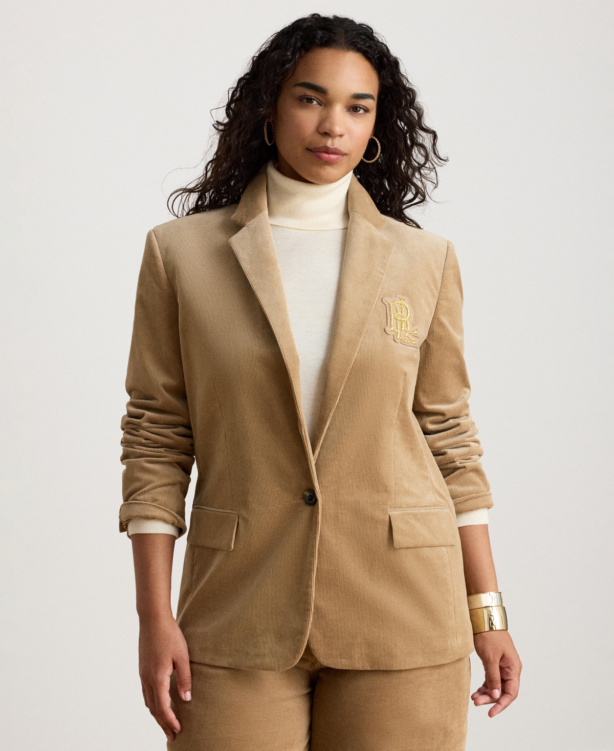 Click here for Lauren Ralph Lauren Womens Corduroy Single-Button... prices