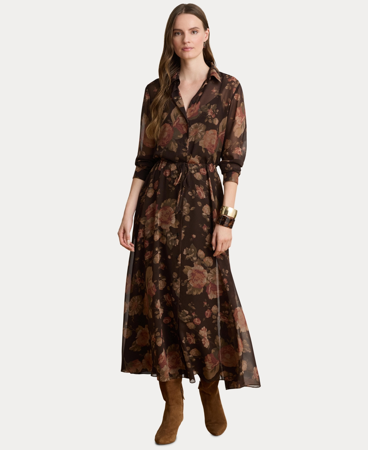 Click here for Lauren Ralph Lauren Womens Floral-Print Chiffon Sh... prices