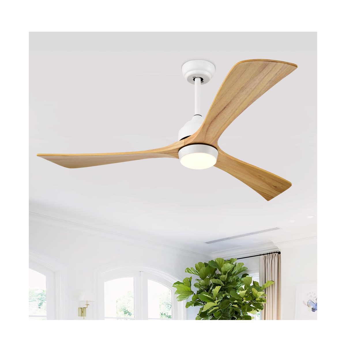 Click here for Sofucor 52-in White Modern Led Ceiling Fan with Li... prices