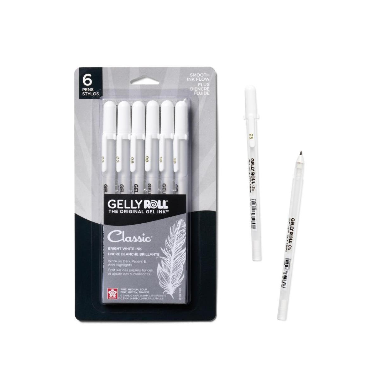Click here for Sakura Classic Gelly Roll White Pens  6 Pack prices