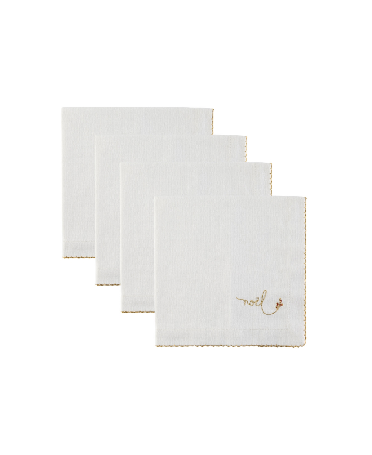 Click here for Tableau Sentiment Noel Napkins  Set of 4 - White prices