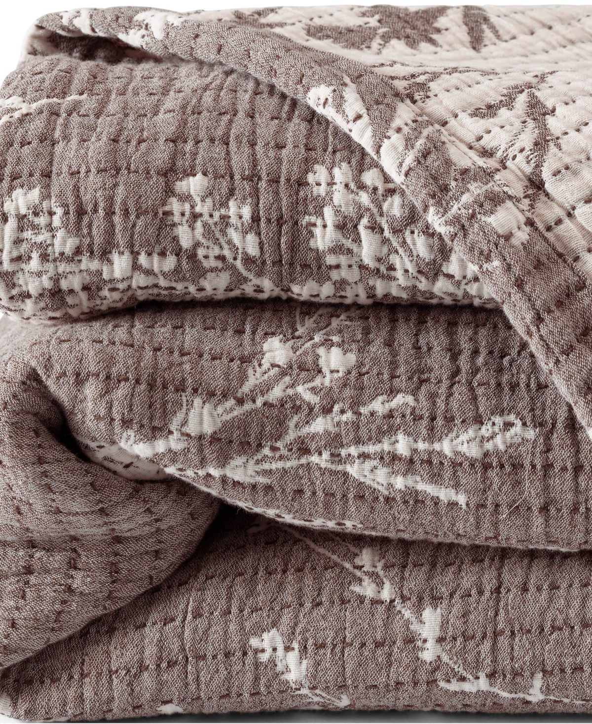 Click here for Lands End Textured Coverlet - Dark walnut brown prices