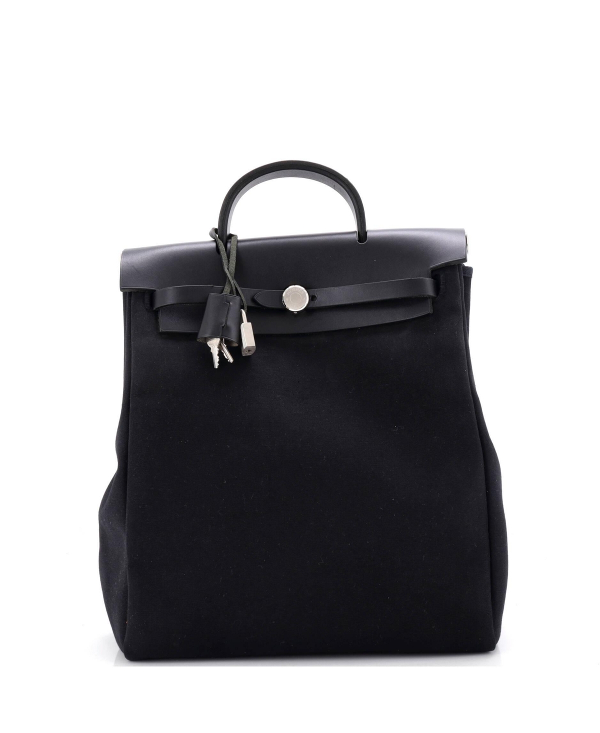 Click here for Pre-Owned Hermes Herbag A Dos Backpack Toile - Bla... prices