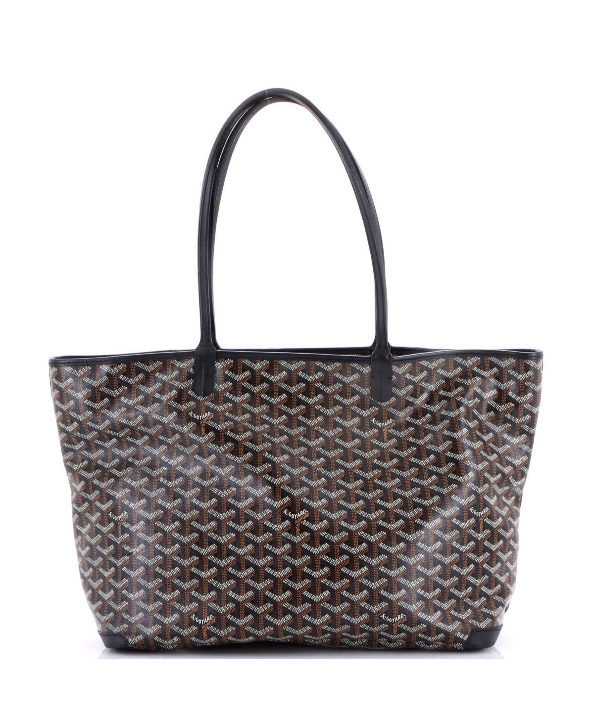 Click here for Pre-Owned Goyard Mm Artois Tote Coated Canvas - Bl... prices