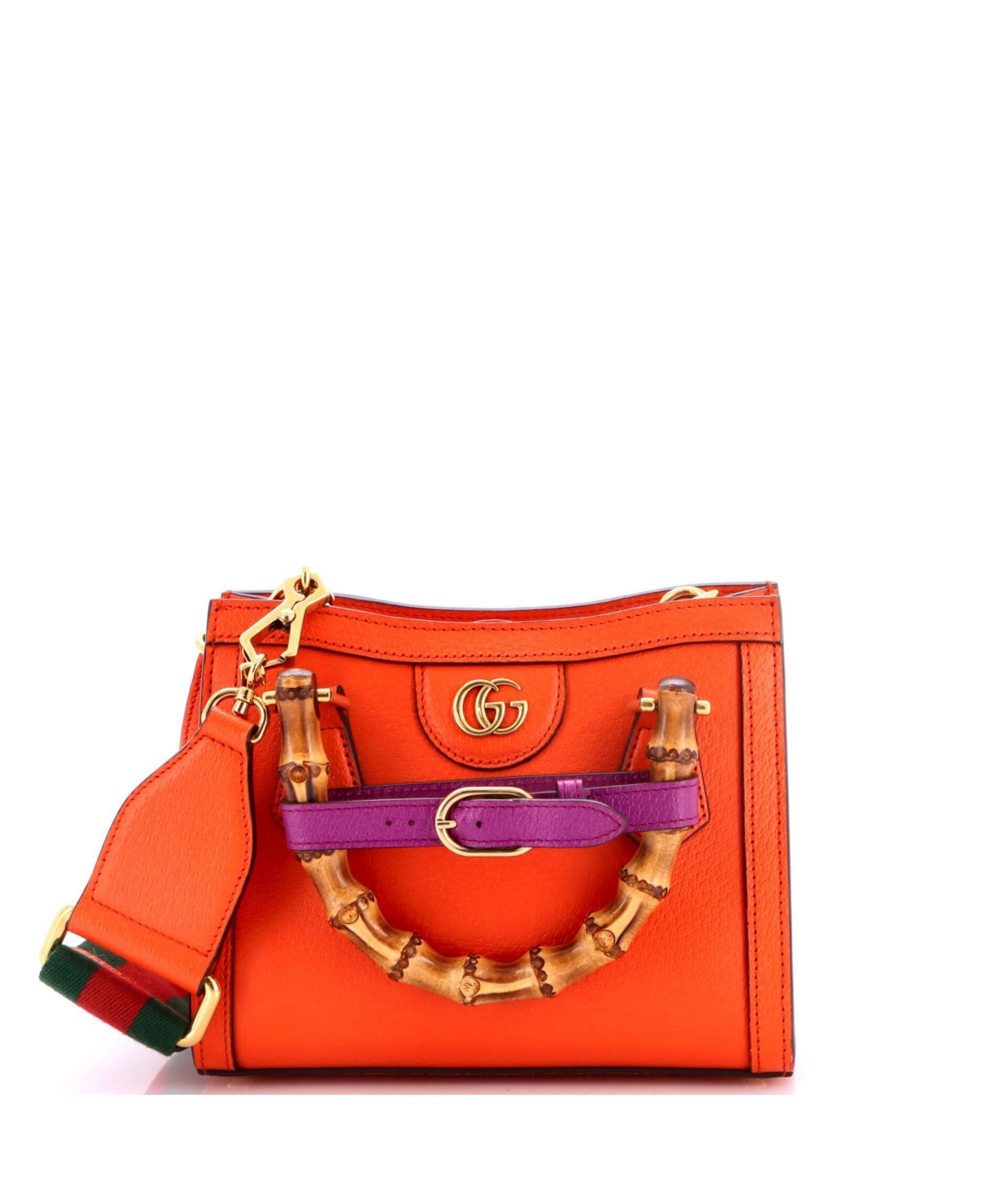 Click here for Pre-Owned Gucci Mini Diana Nm Bamboo Handle Tote L... prices