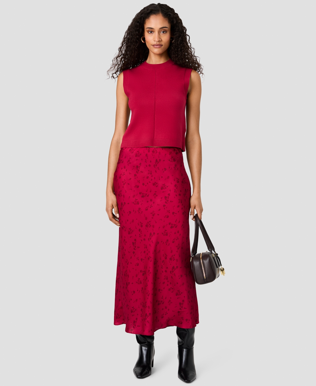 Click here for French Connection Womens Oona Floral-Print Satin M... prices