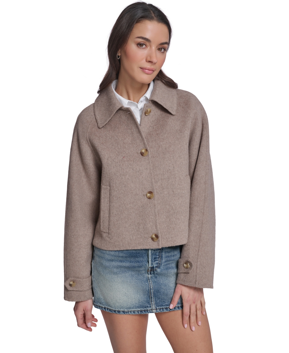 Click here for Levis Womens Wool-Blend Shacket L02 Cropped Button... prices