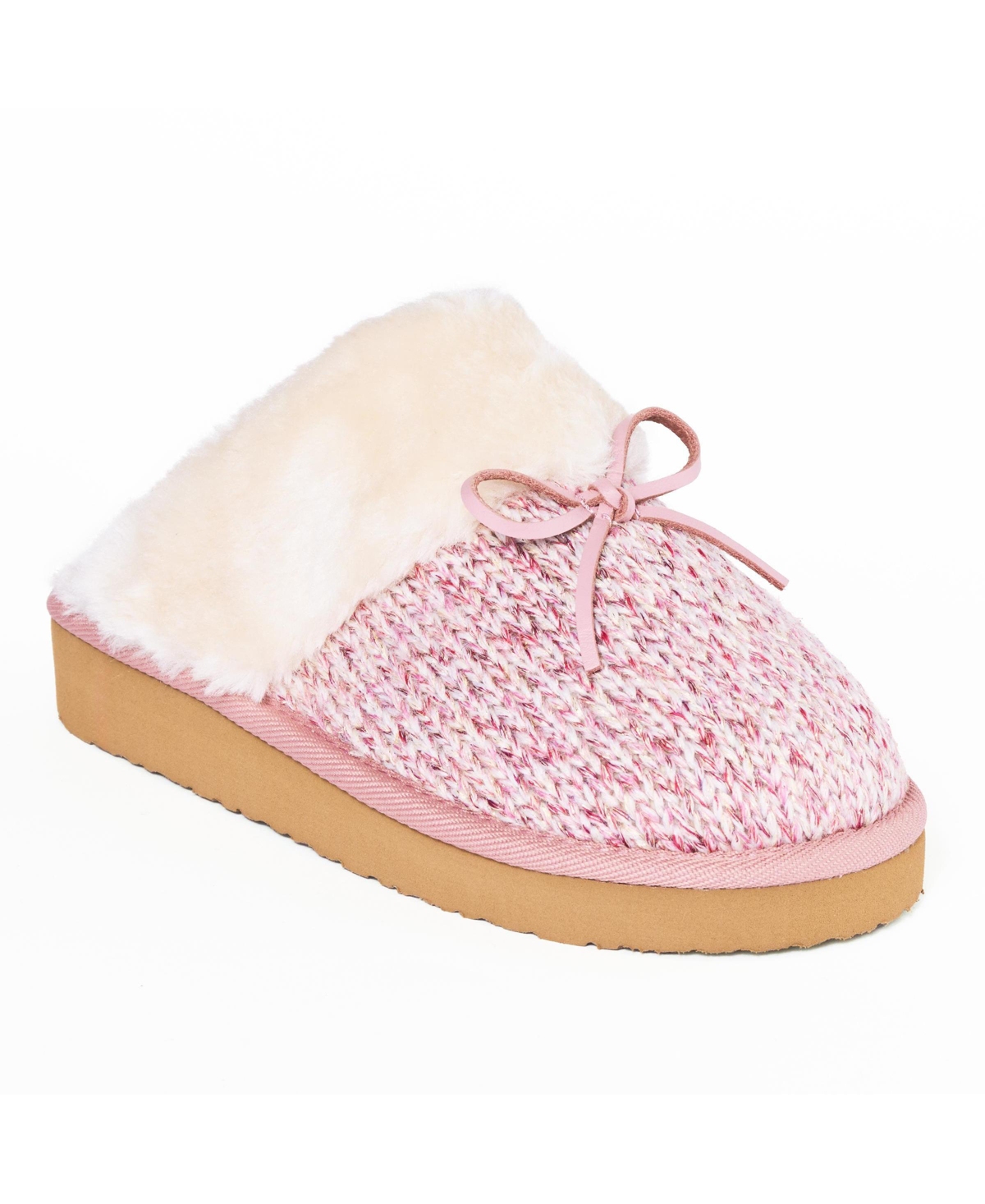 Click here for Minnetonka Womens Flurry Scuff Sparkle Knit Slippe... prices