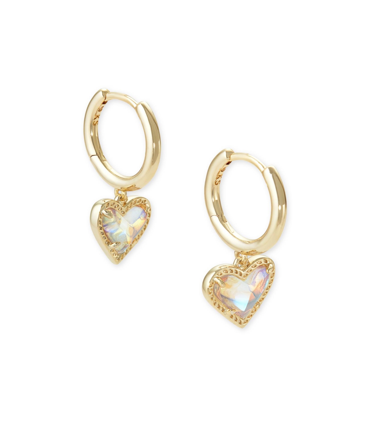 Click here for Kendra Scott Pave & Colored Heart Charm Huggie Hoo... prices