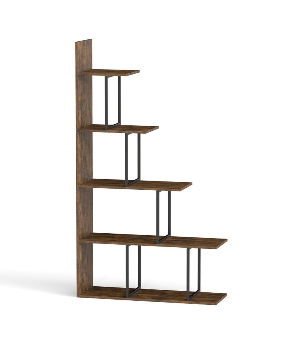 Click here for Sugift 5-Tier 62 in Tall Stepped Corner Bookshelf... prices