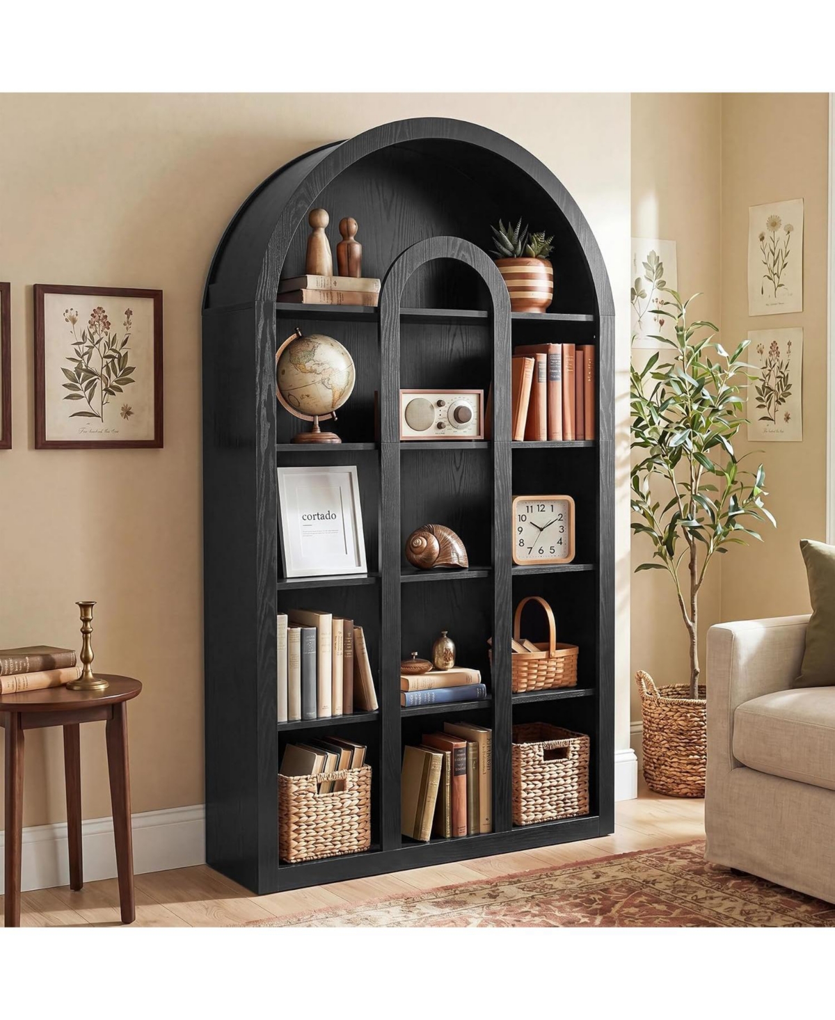 Click here for Tribesigns 71 Tall Bookshelf 5-Tier Arched Bookcas... prices