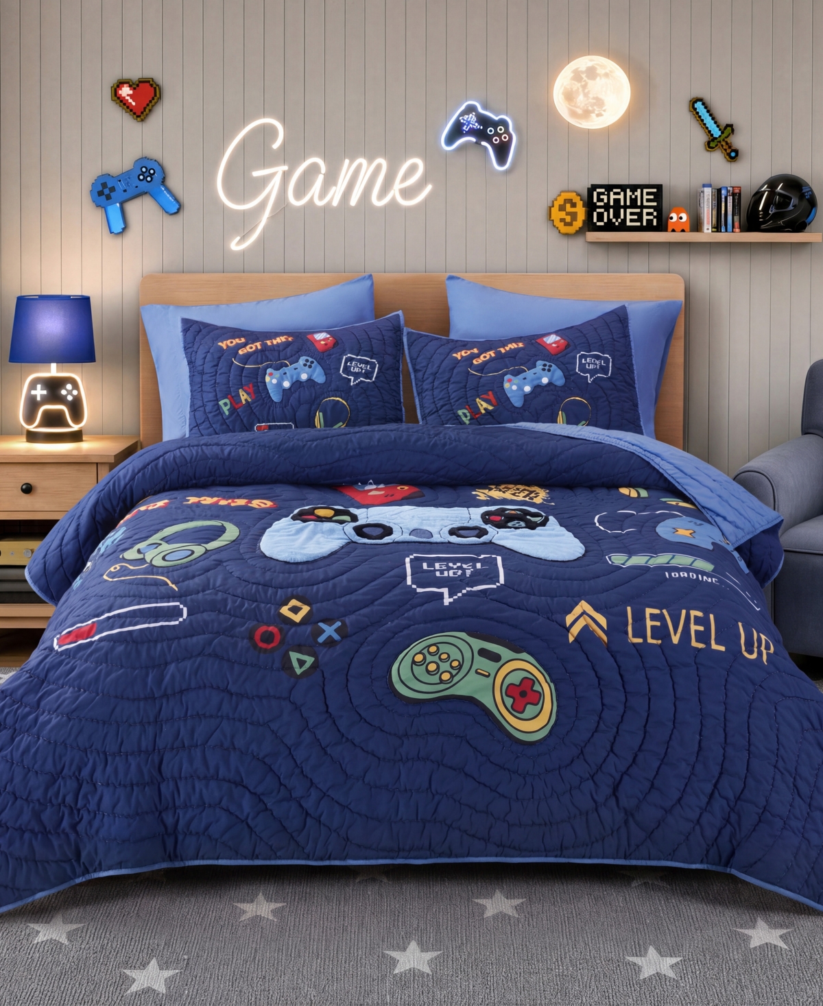 Click here for Intelligent Design Kids Game 5-Piece Quilt Set  Qu... prices