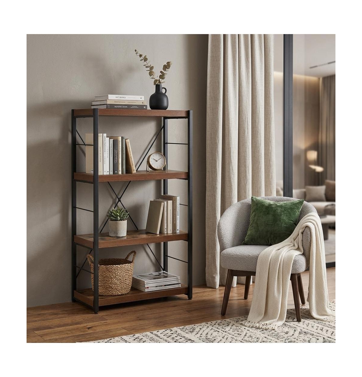 Click here for HomeRoots 43 Distressed Metal and Wood Three Tier... prices