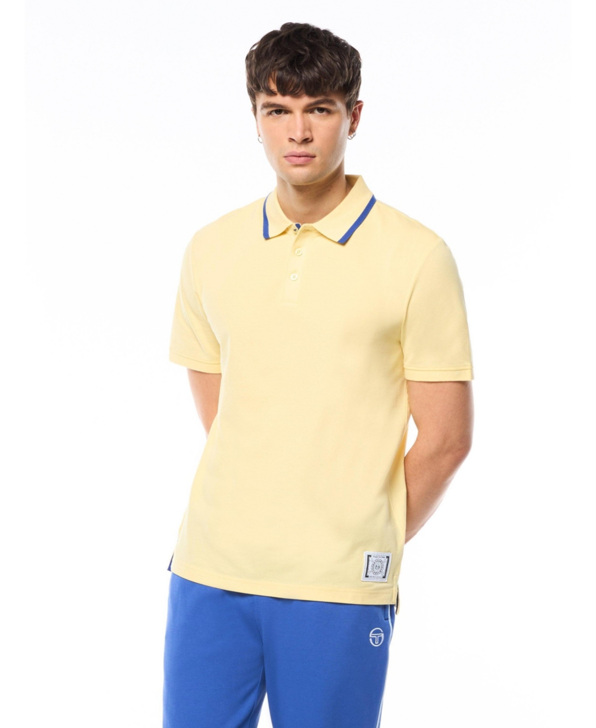 Click here for Sergio Tacchini Mens Fresca Polo - Lemon meringue prices