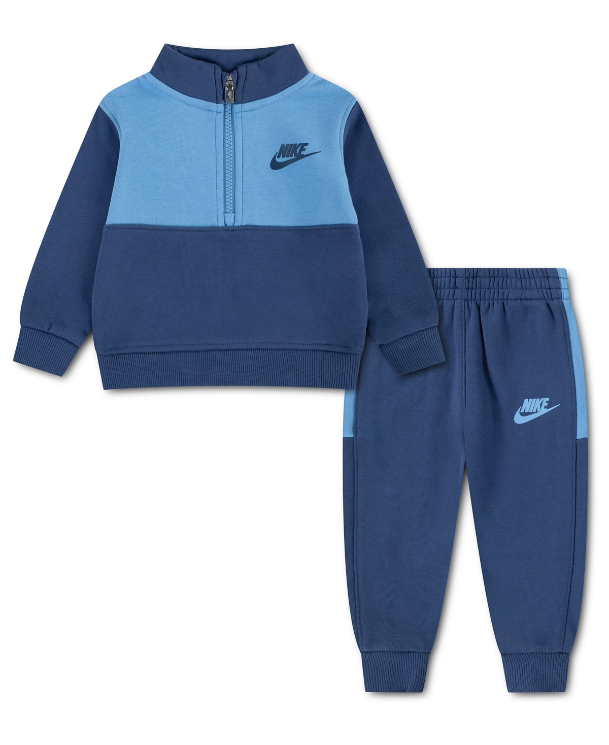 Click here for Nike Baby Boys Color-Blocked Fleece Quarter-Zip Sw... prices