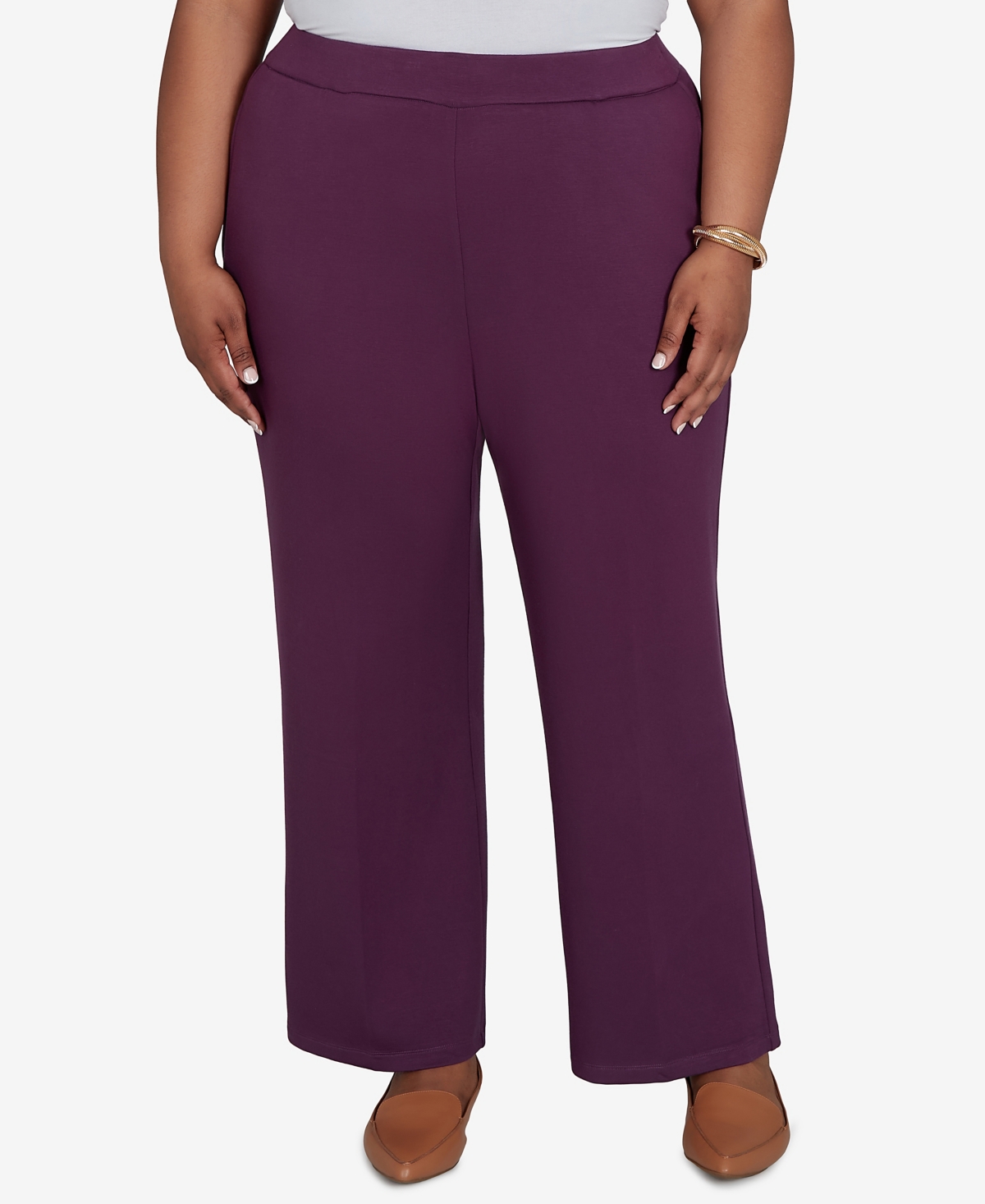 Click here for Alfred Dunner Plus Size Wide-Leg Pull-On Rayon-Nyl... prices