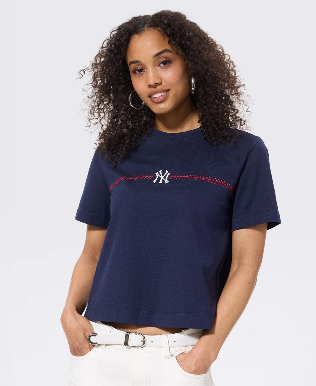 Click here for Terez Womens New York Yankees Baseball-Stitch T-Sh... prices