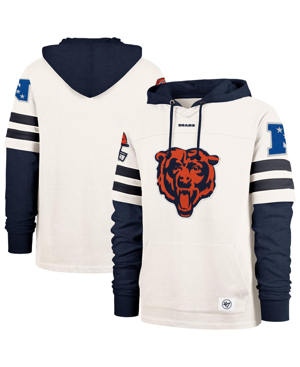 Click here for 47 Brand Mens Cream Chicago Bears Split Zone Corne... prices
