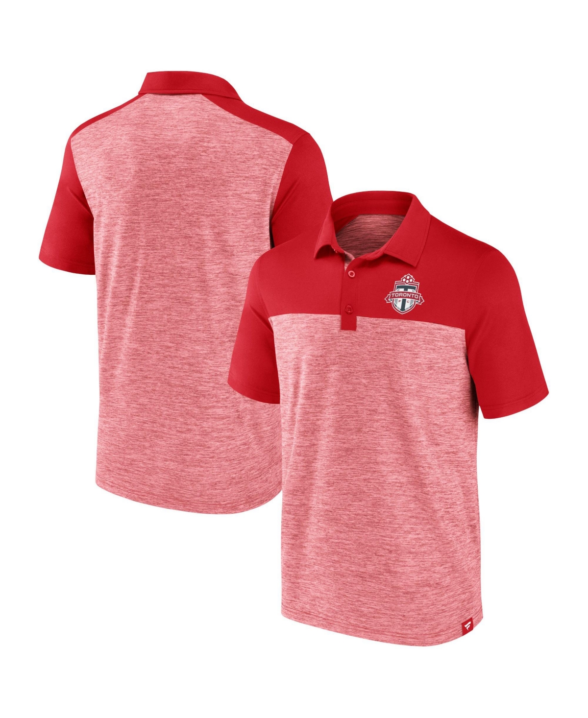 Click here for Fanatics Mens Red Toronto Fc Clutch Space-Dye Polo... prices