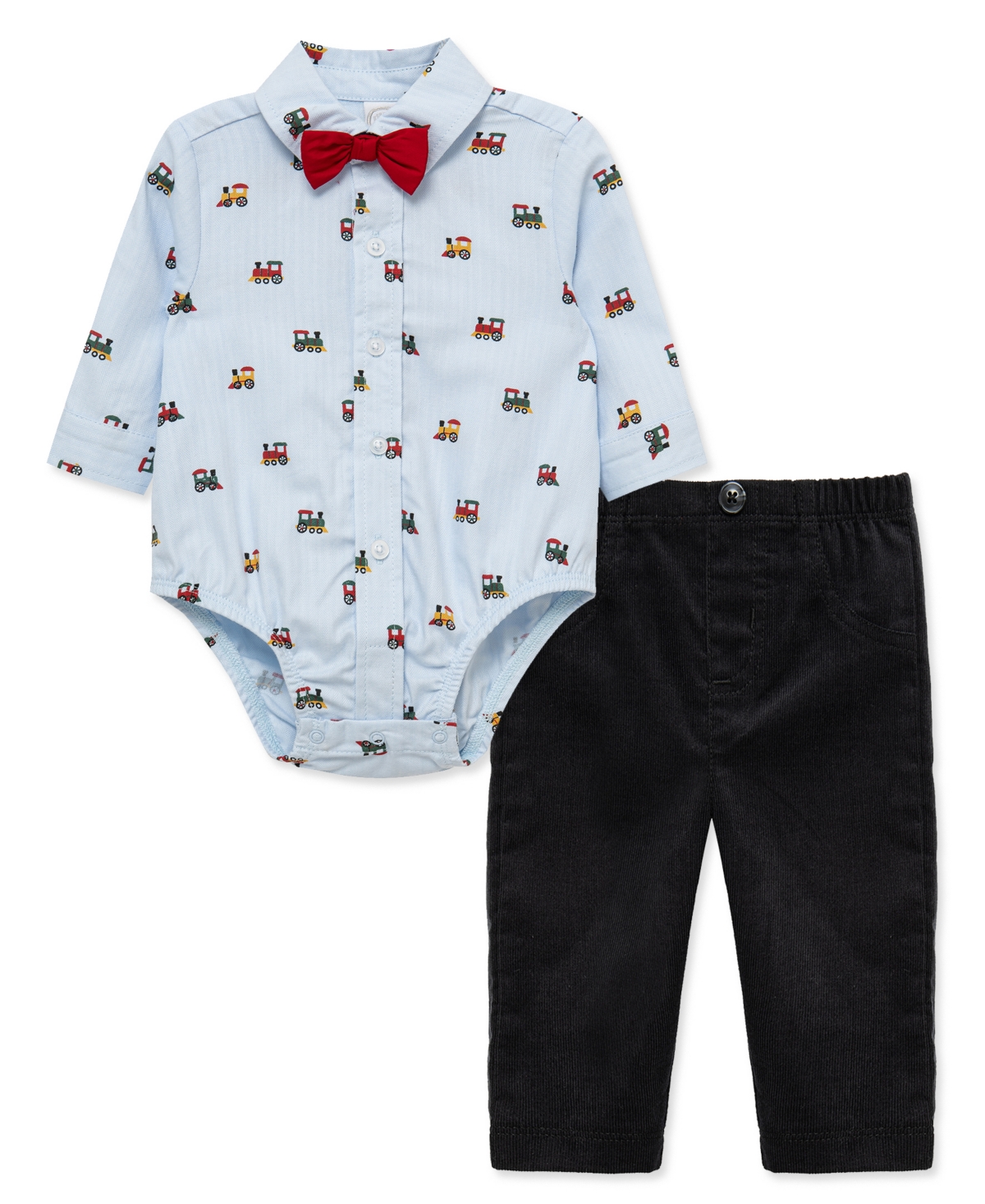Click here for Little Me Baby Boys Train Print Bodysuit and Pants... prices
