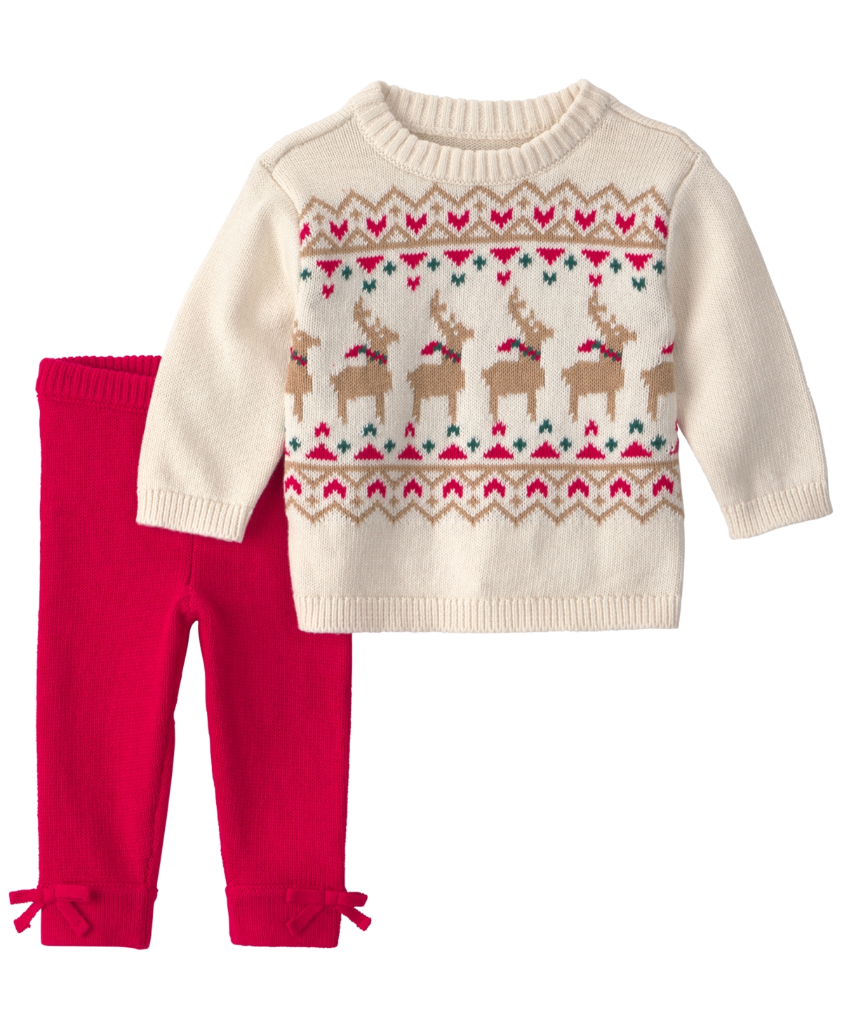 Click here for Carters Baby Girls Reindeer Fair Isle Top and Pant... prices