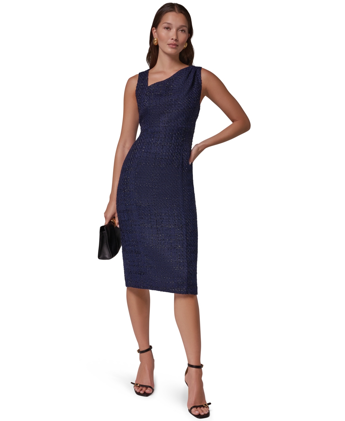Click here for Donna Karan New York Womens Tweed Asymmetric Neck... prices