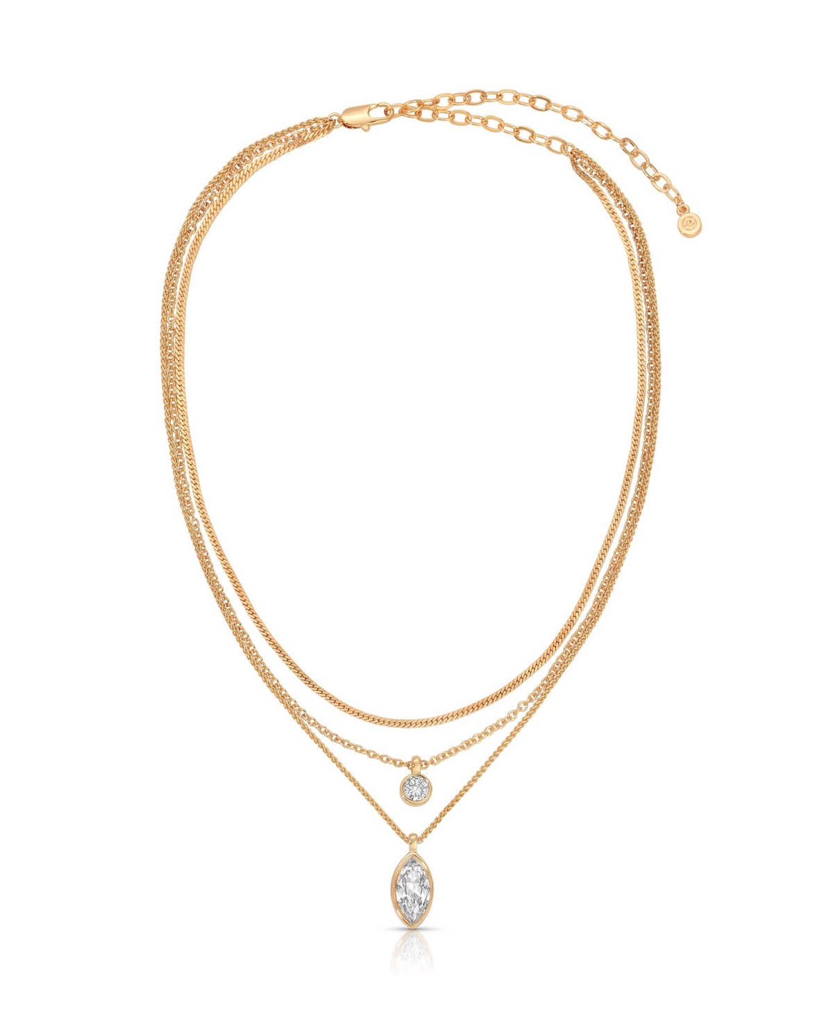 Click here for Ettika Triple Drop Layered Necklace - Gold prices
