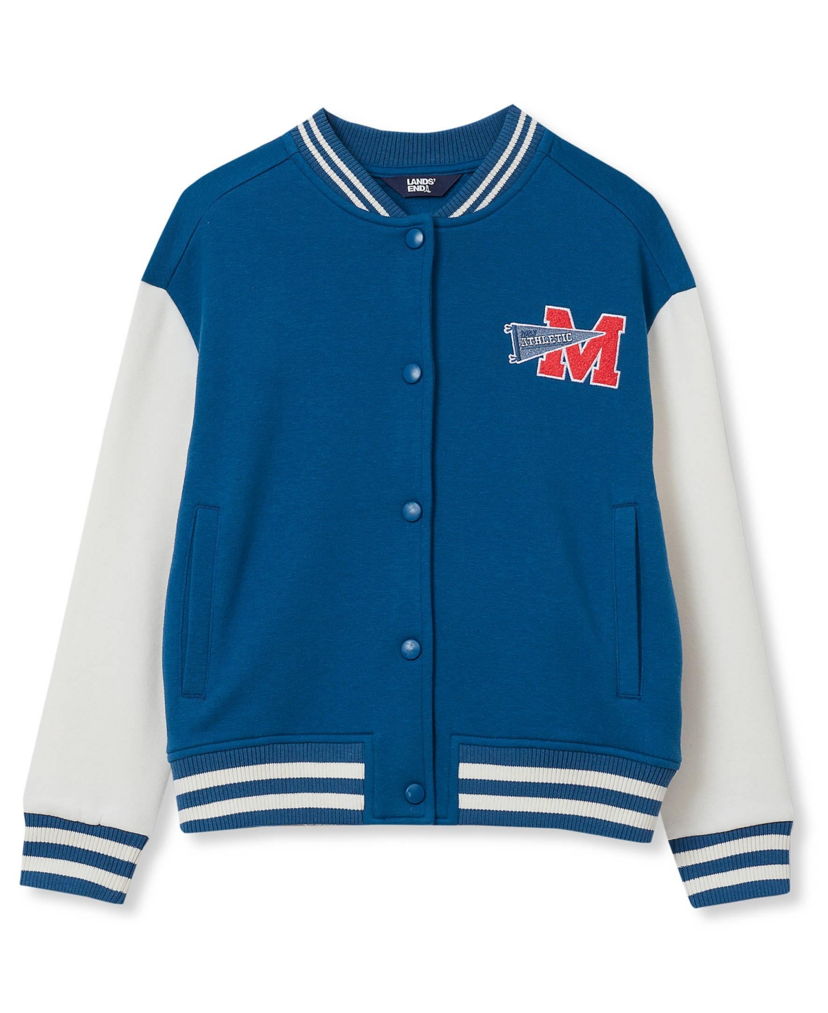 Click here for Lands End Boys Varsity Jacket - Dark blue/white prices