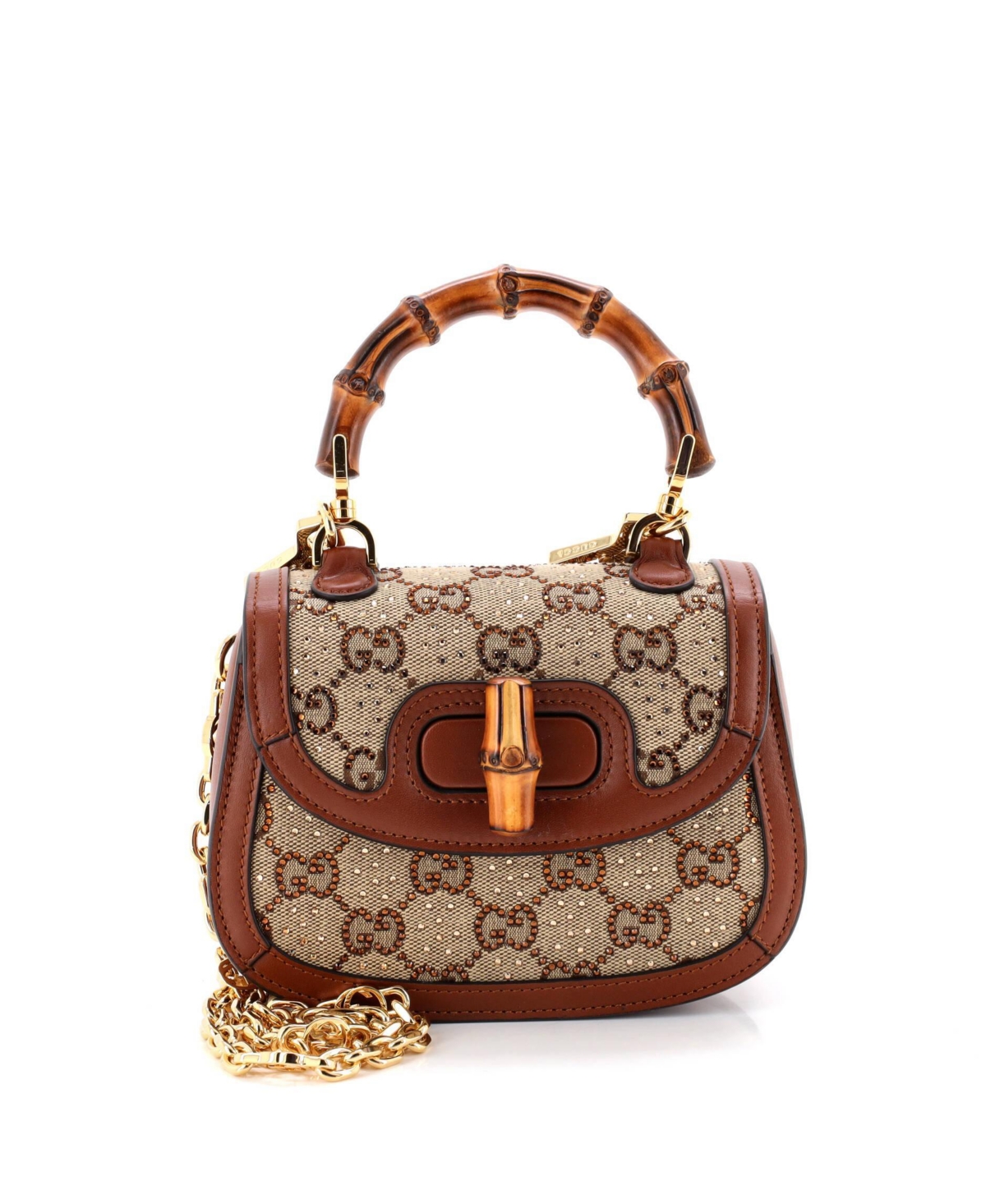Click here for Pre-Owned Gucci Mini Bamboo 1947 Top Handle Bag Cr... prices