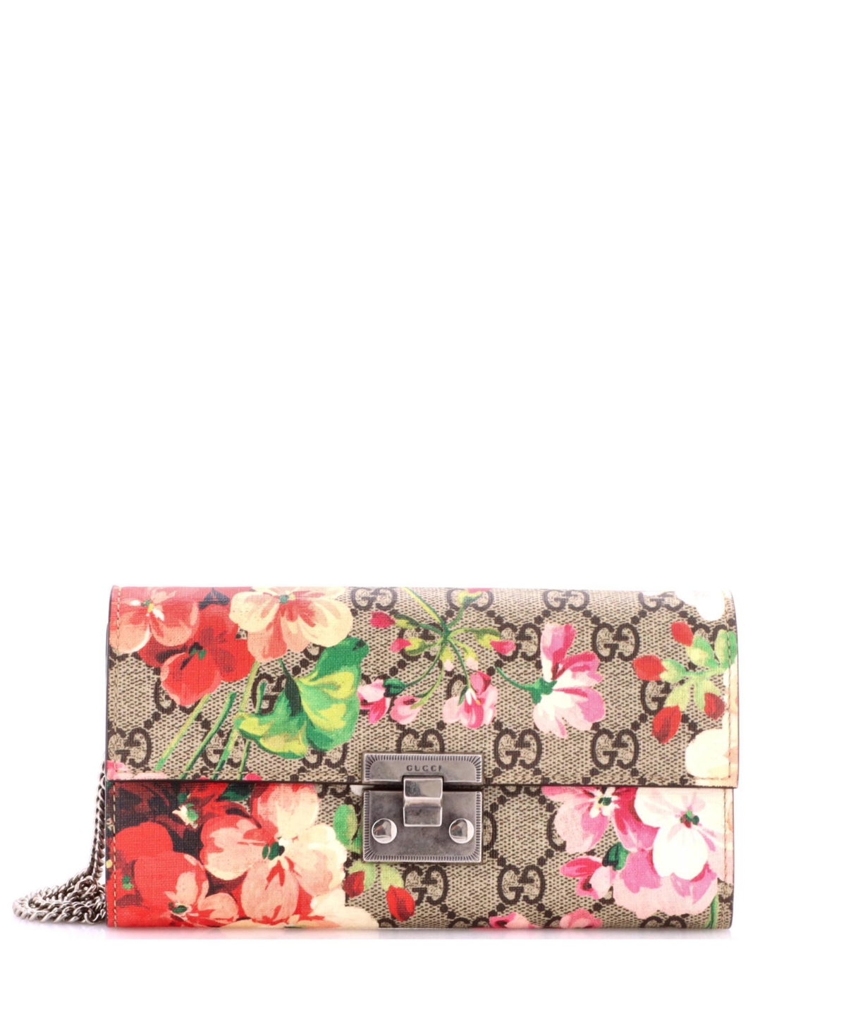 Click here for Pre-Owned Gucci Long Padlock Continental Chain Wal... prices