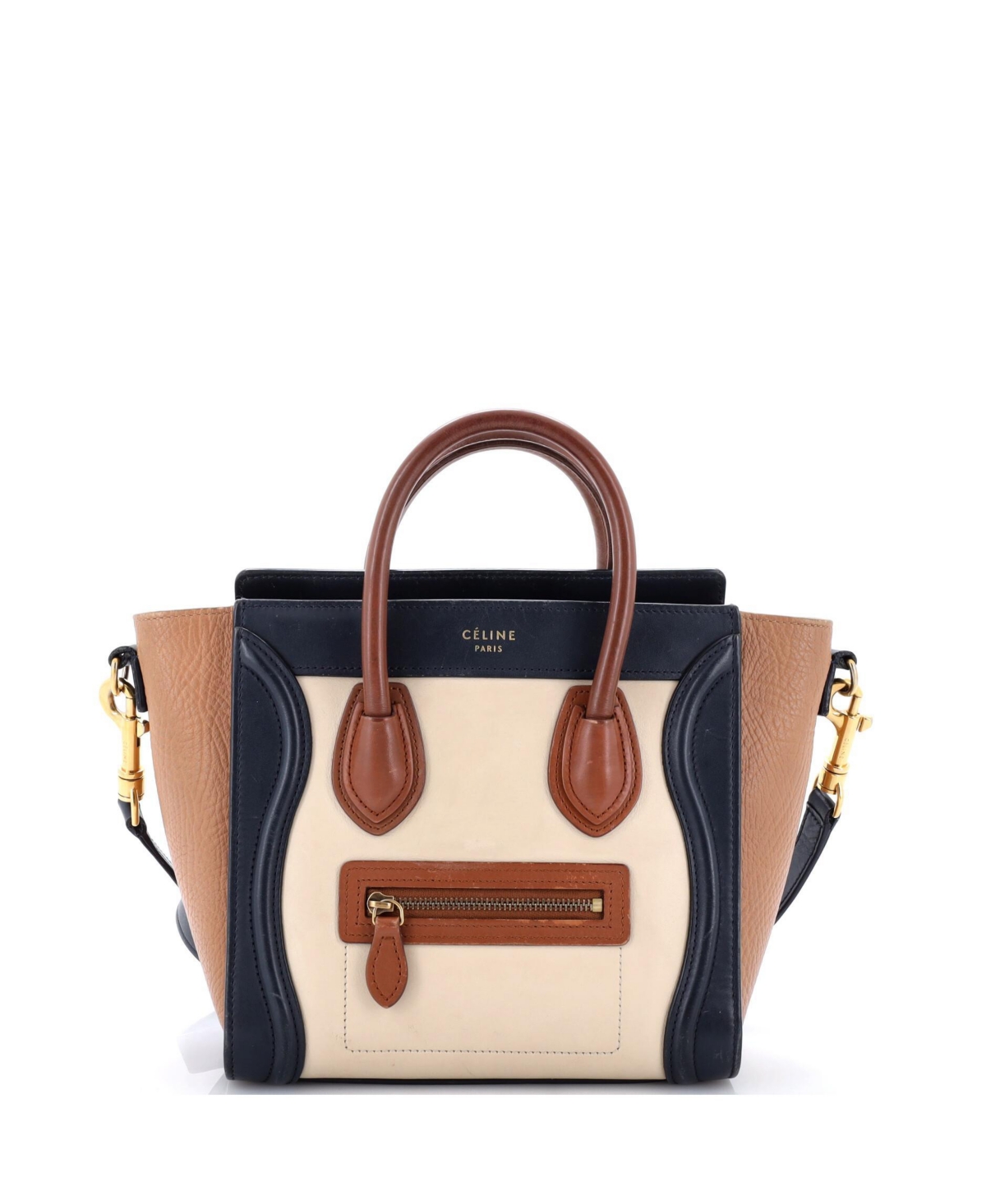 Click here for Pre-Owned Celine Nano Tricolor Luggage Bag Leather... prices