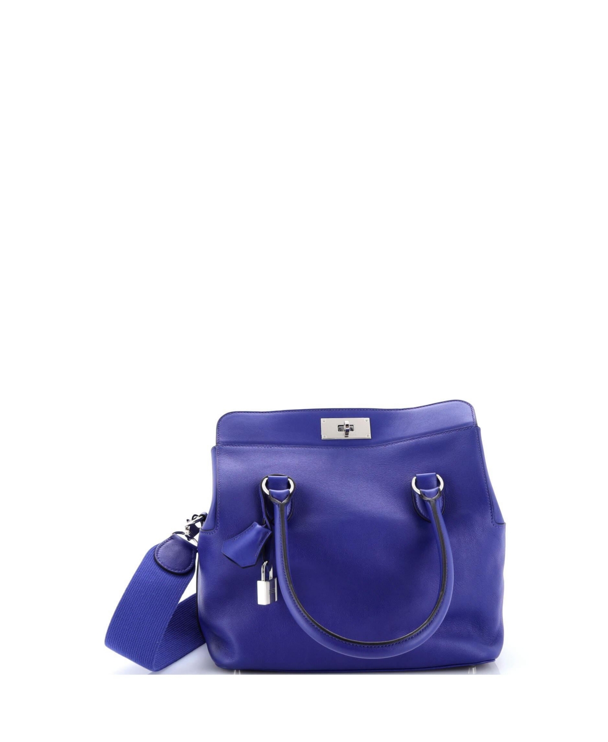 Click here for Pre-Owned Hermes 26 Toolbox Bag Swift - Blue prices