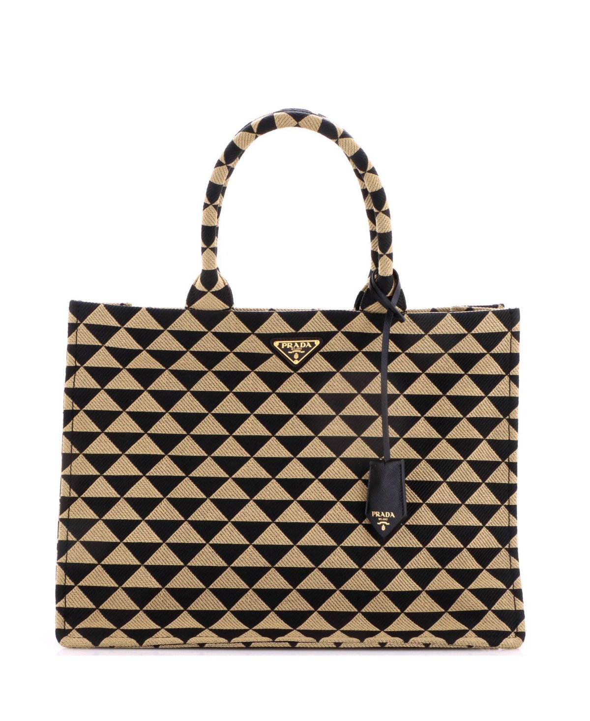 Click here for Pre-Owned Prada Large Symbole Shopper Tote Jacquar... prices