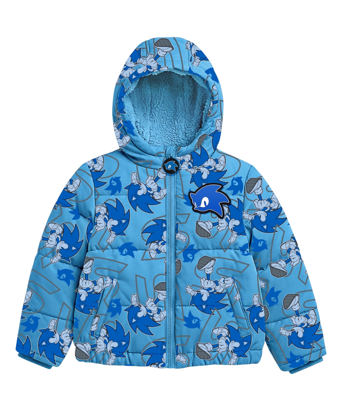 Click here for Sonic Boys 4-7 Hooded Puffer Jacket - Blue prices