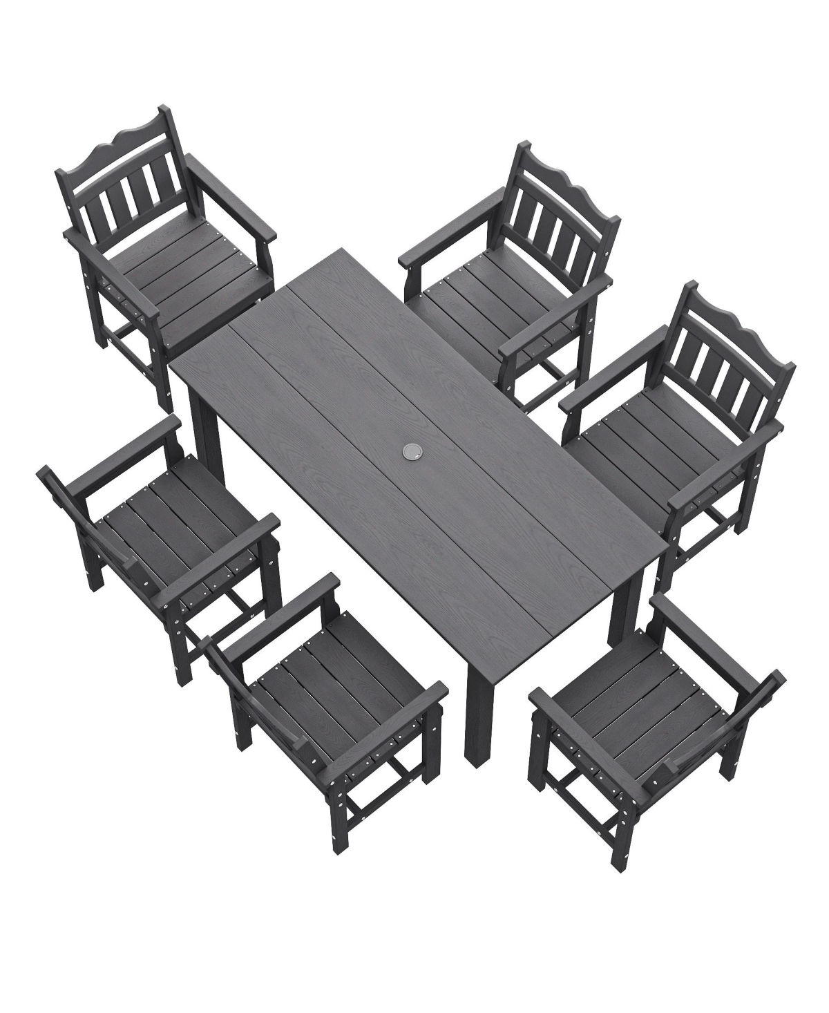 Click here for Sonkuki 7 Piece Outdoor Dining Set Rectangular Pat... prices