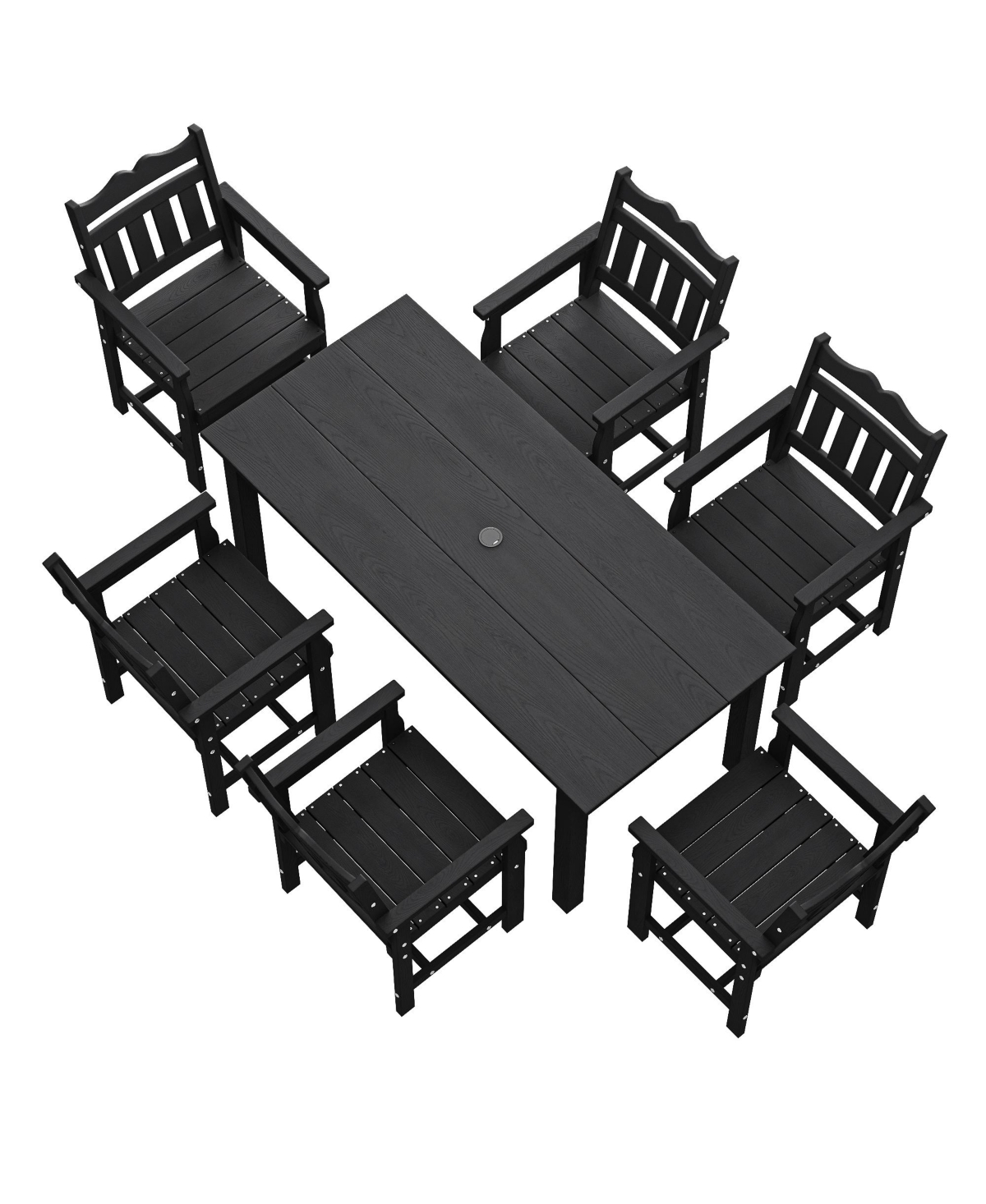 Click here for Sonkuki 7 Piece Outdoor Dining Set Rectangular Pat... prices