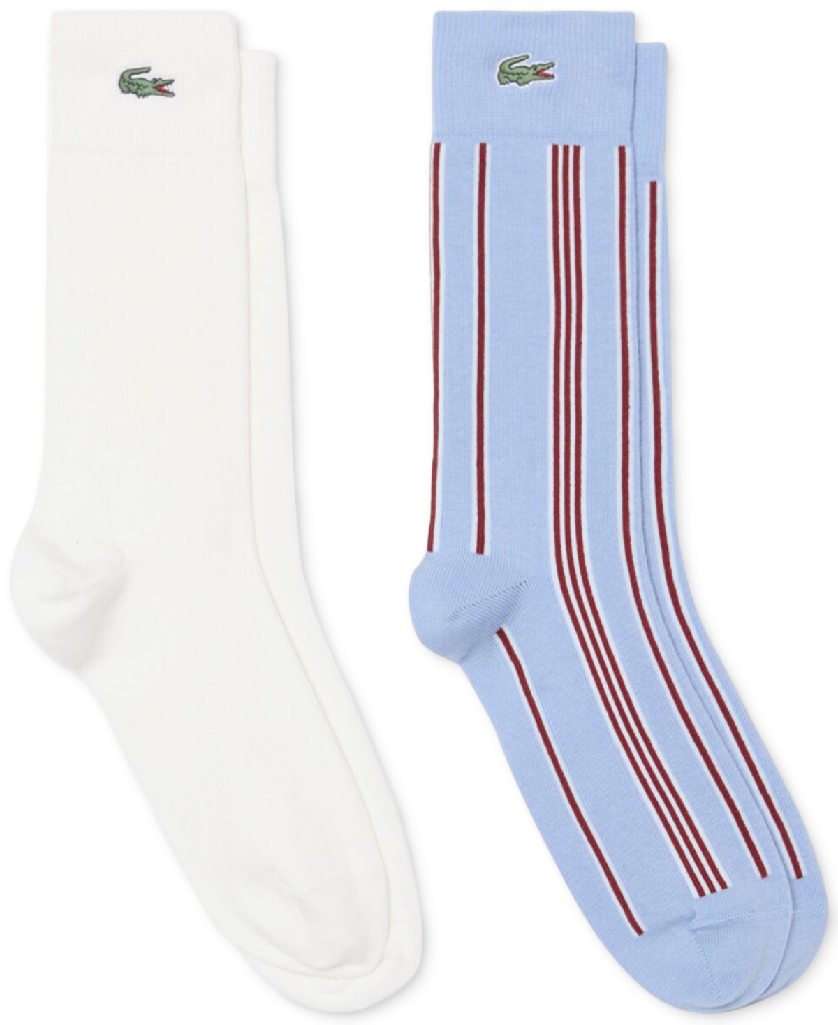 Click here for Lacoste Mens Ribbed Solid and Stripe Crew Socks  2... prices